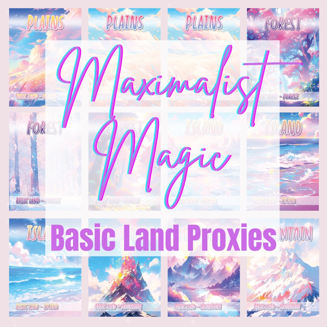 Maximalist Magic 15x Basic Land Proxies for MTG Magic the Gathering - Etsy