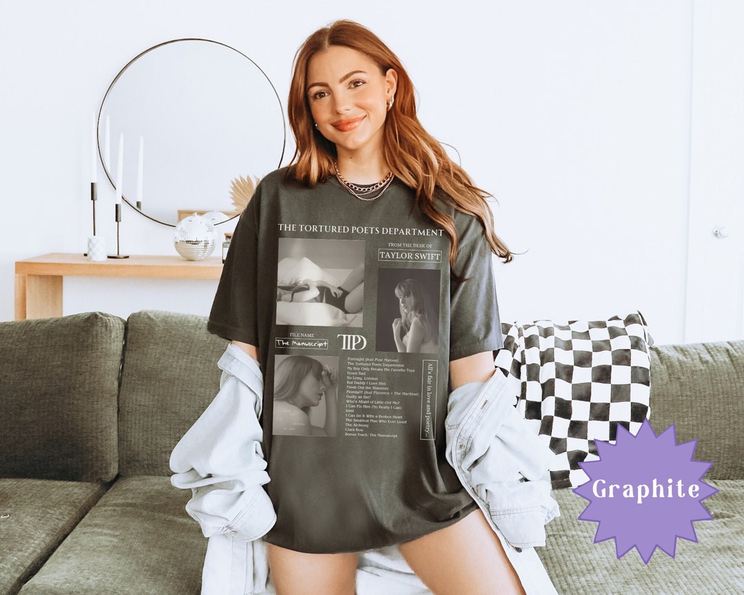 The Tortured Poets Department Tracklist T-shirt, Vintage TPDD Album ...