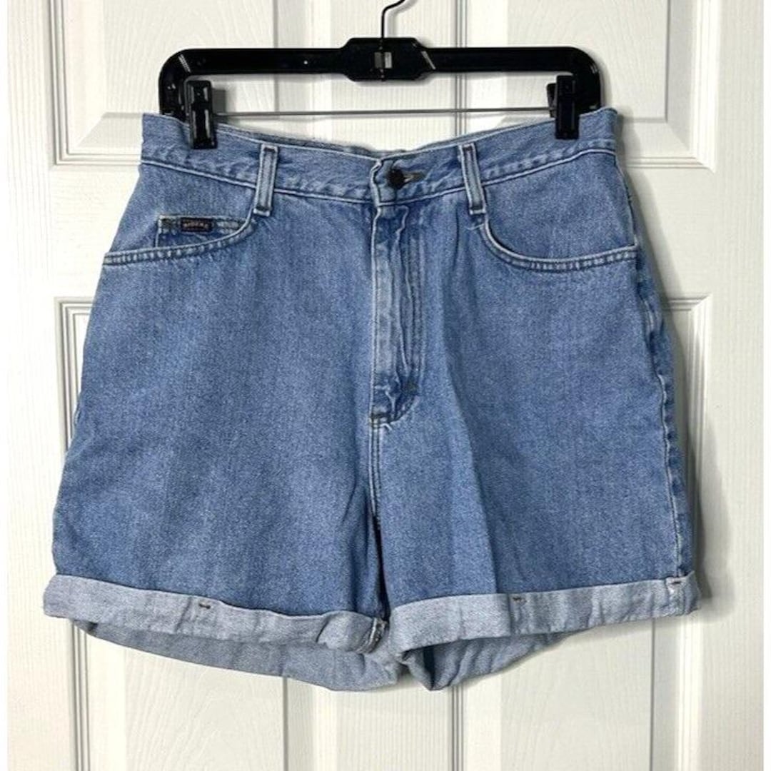 Vintage 1990s Riders Denim Shorts With Cuffed Hem, Size 14 – 5-pocket ...