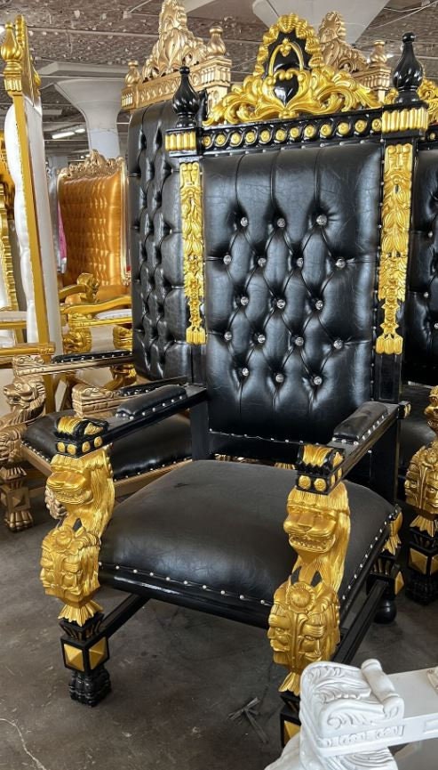 Black King Throne Chair