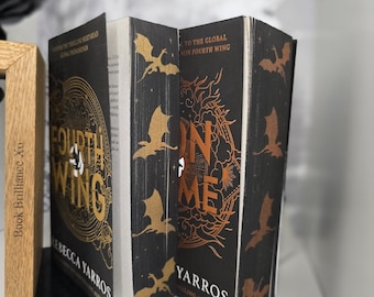 Gold Sprayed Fourth Wing L Iron Flame L Rebecca Yarros L Hardback Book ...