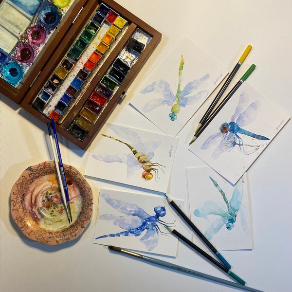 Watercolor Postcards - Etsy