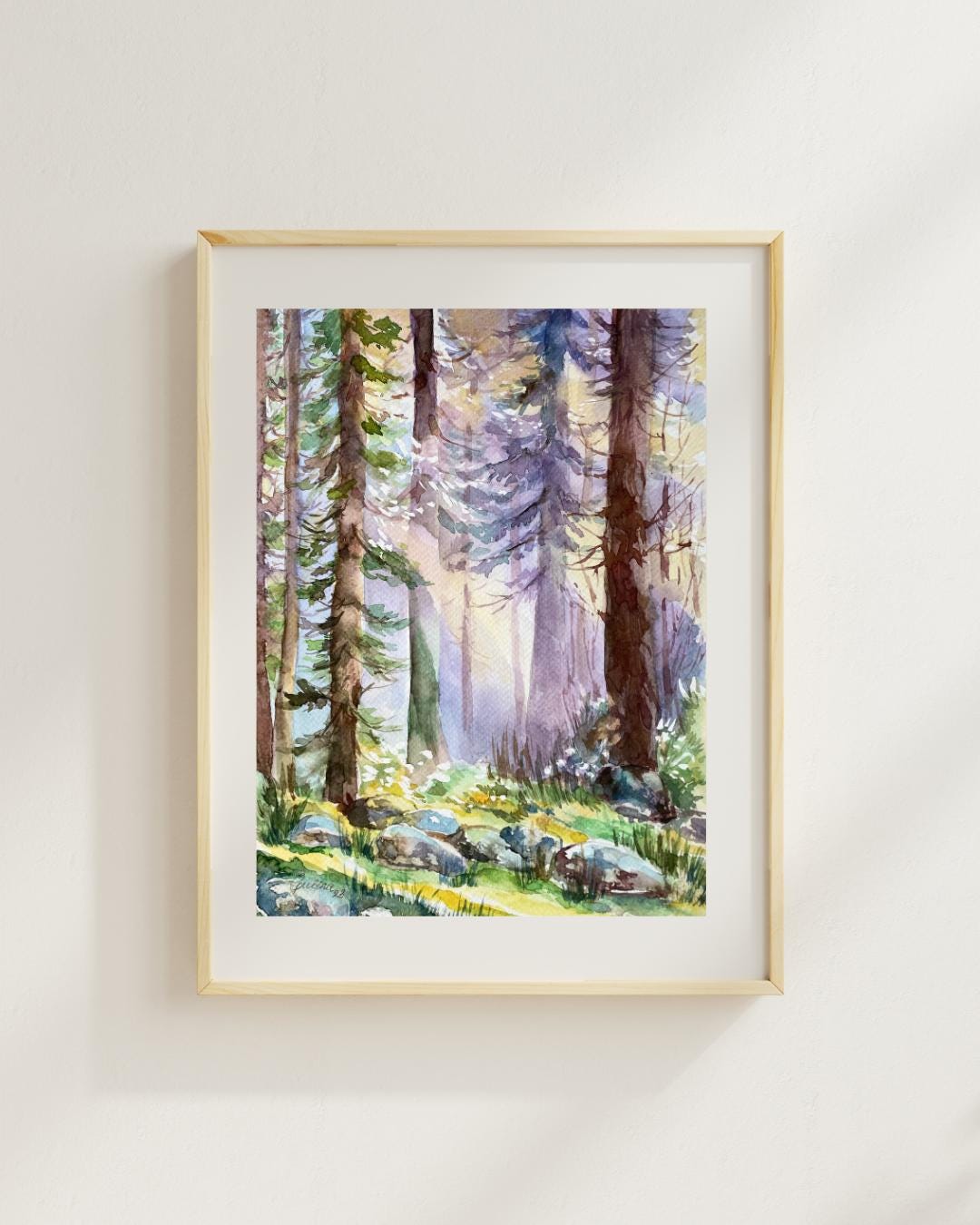 Original Watercolor Signed Gulina, 9 X 12'' - Etsy