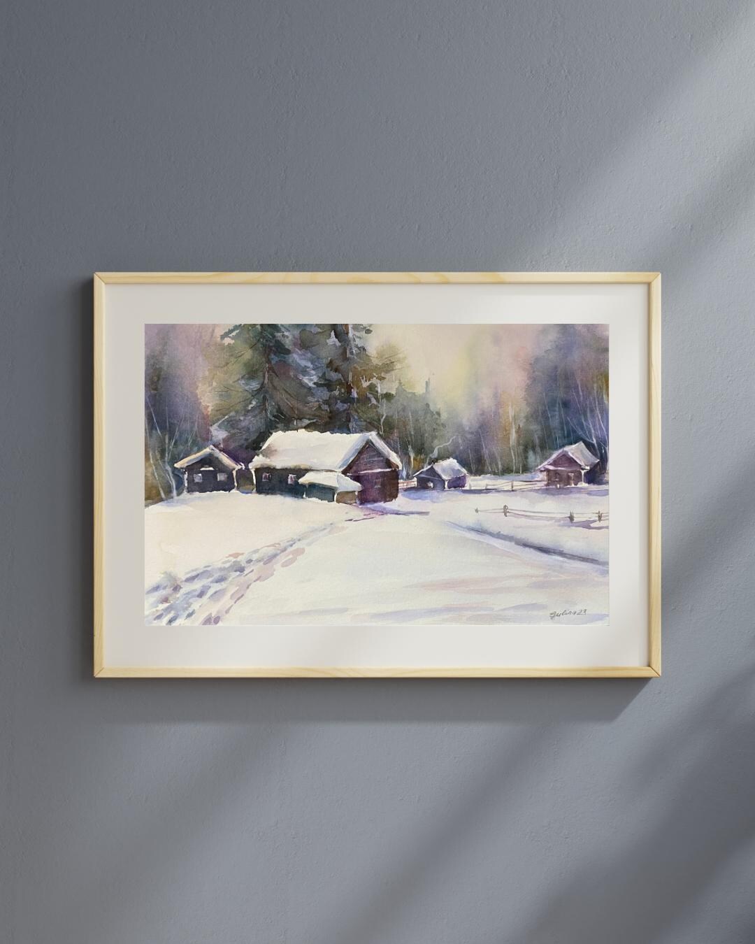 Original Watercolor Signed Gulina 2023 9 X 12'' - Etsy