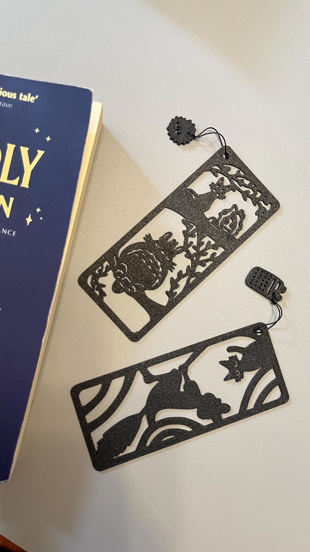 Studio Ghibli Bookmark With Charm - Totoro Kiki Spirited Away - Etsy