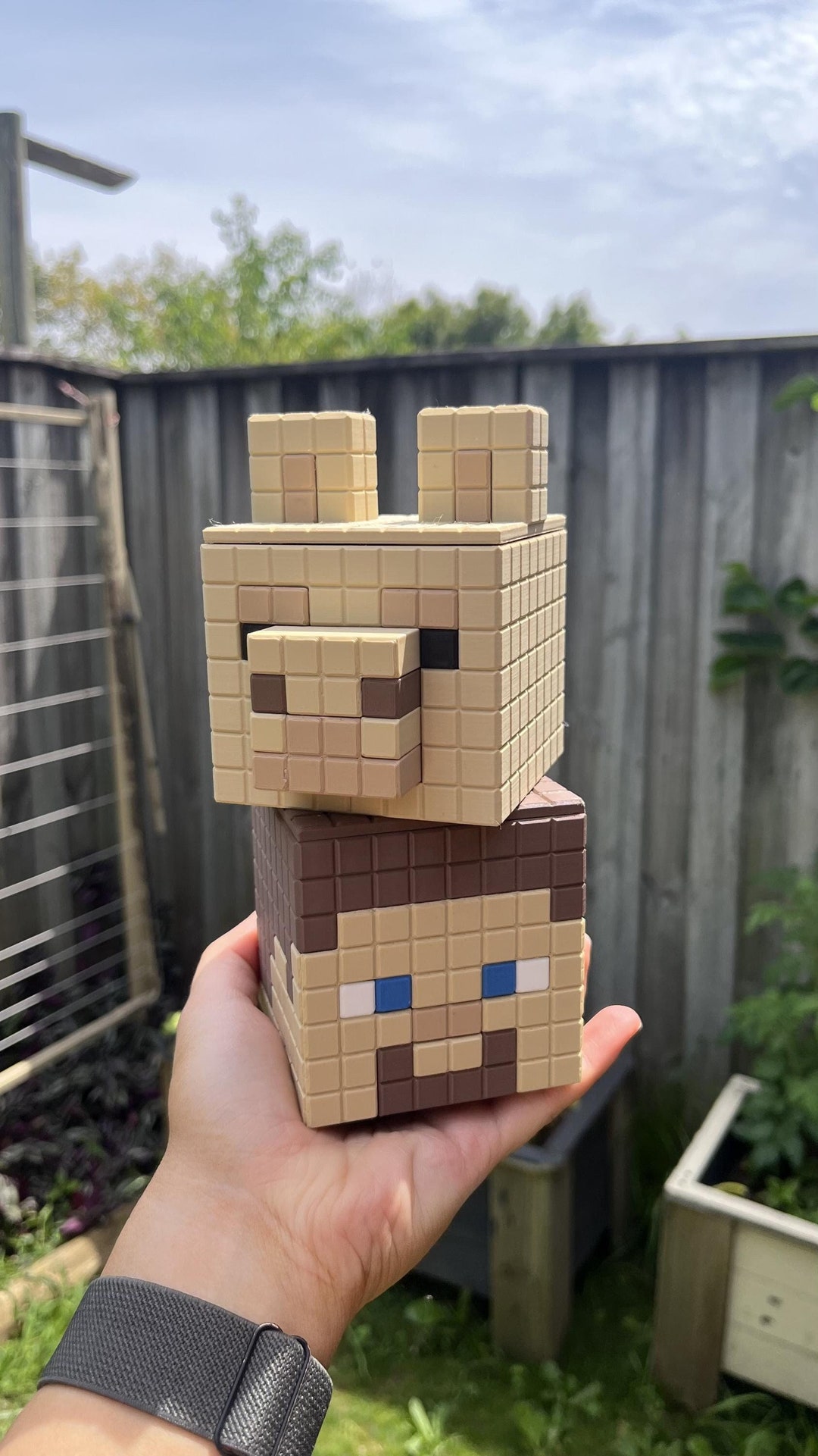 Minecraft Stationary Holders - Llama, Steve - Minecraft Movie Set ...