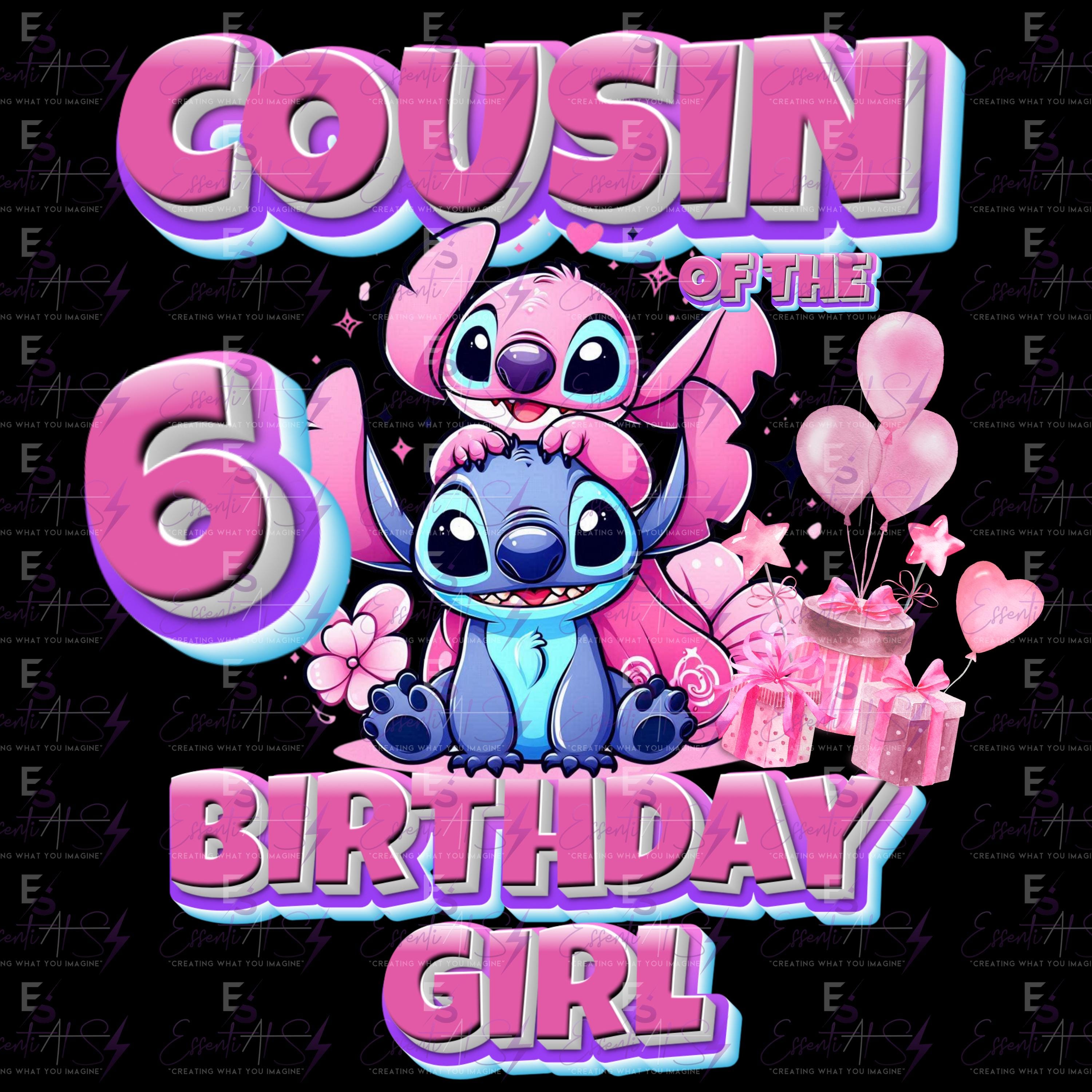 Stitch & Angel Birthday Png , DTF , Sublimation Family - Etsy