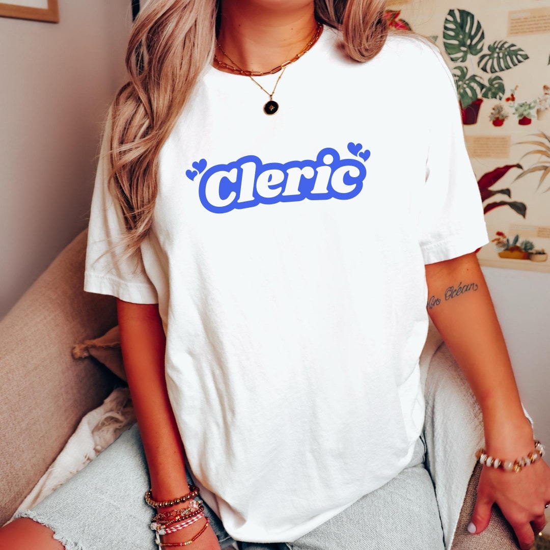 Cute Cosy Funny "cleric" Dnd T-shirt Dungeons and Dragons Gift for ...