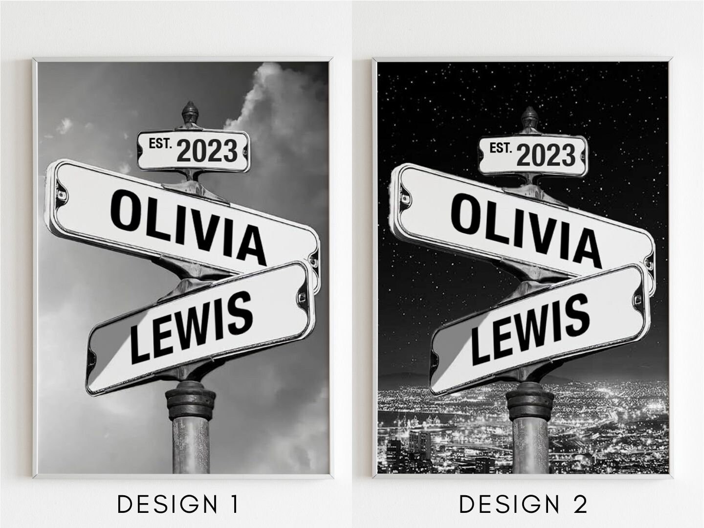 Family Personalized Name Vintage Street Sign, Canvas Print, Custom Name ...