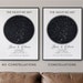 Personalised Star Map Valentine Gift, Night We Met Anniversary Gift ...