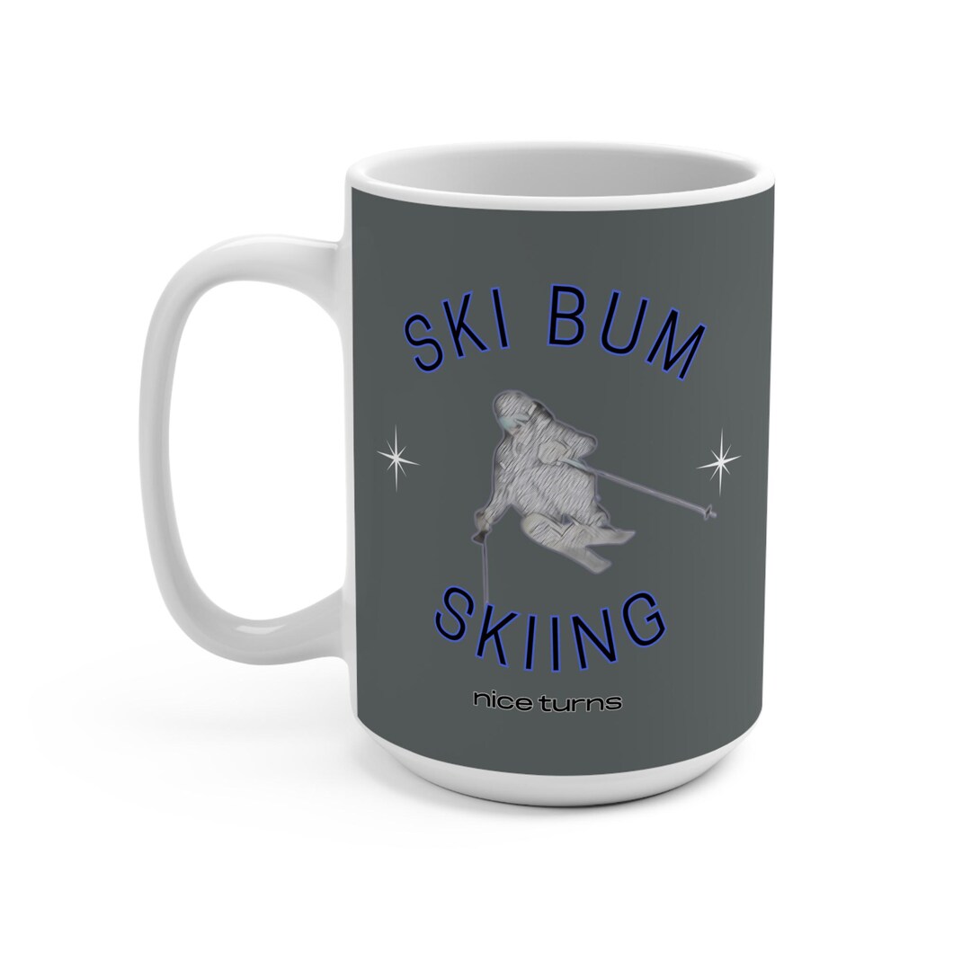 The Billy 15oz Skiing Mug by Nice Turns Ski Bum Gift Outdoor Adventure ...