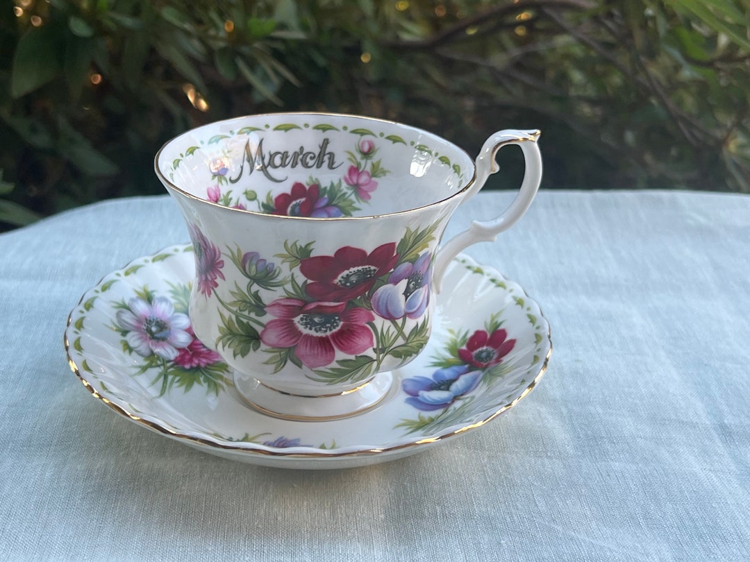 Vintage Royal Albert Flower of the Month March Tea Cup and Saucer - Etsy