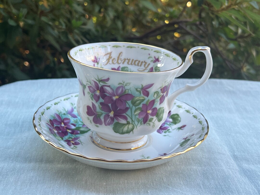 Vintage Royal Albert Flower of the Month February Tea Cup and Saucer - Etsy