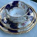 Rare Antique Coalport Batwing Tea Cup and Saucer Trio Set, Deep Cobalt ...