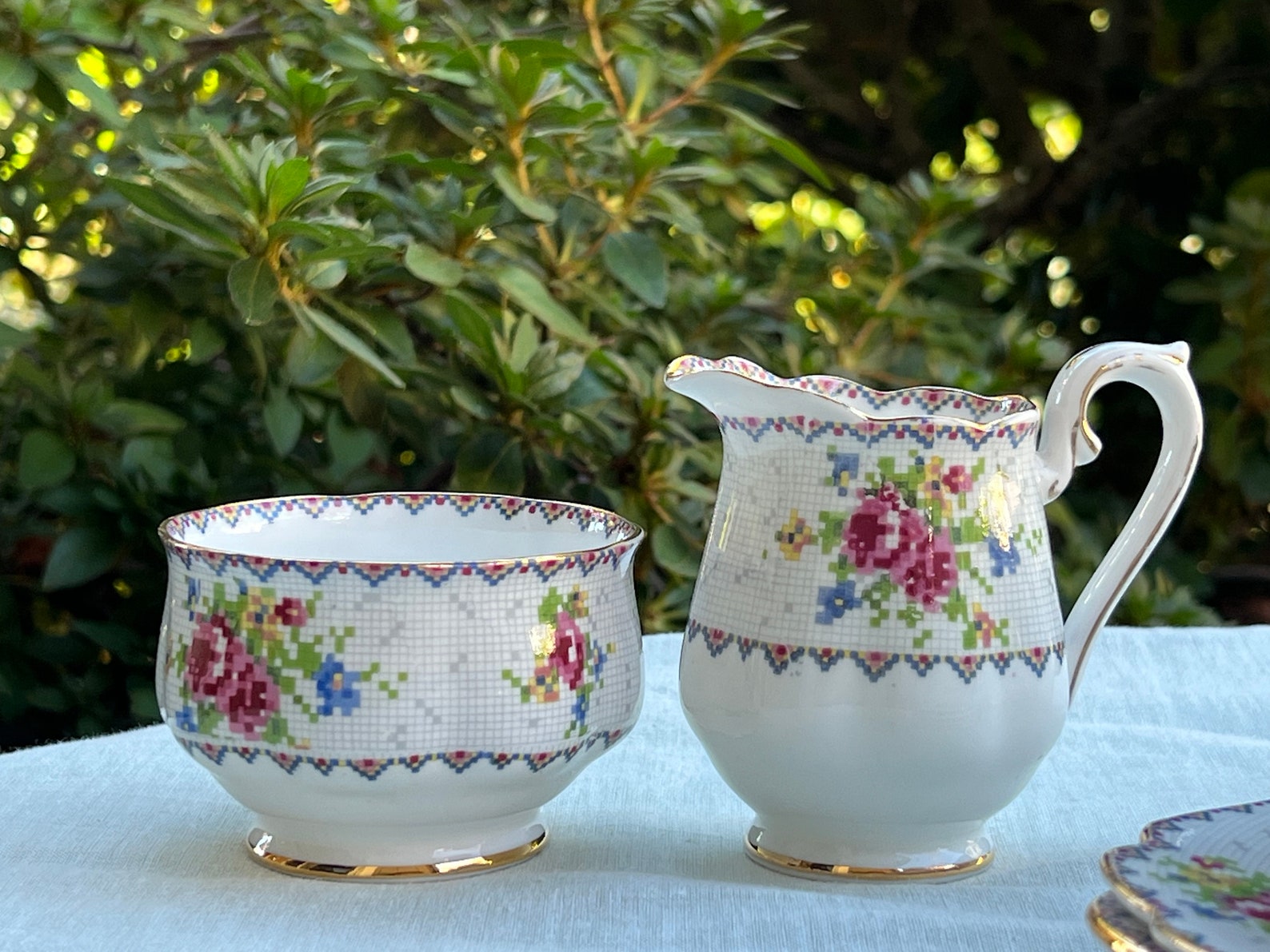 Vintage Royal Albert Petit Point Tea Set - Etsy