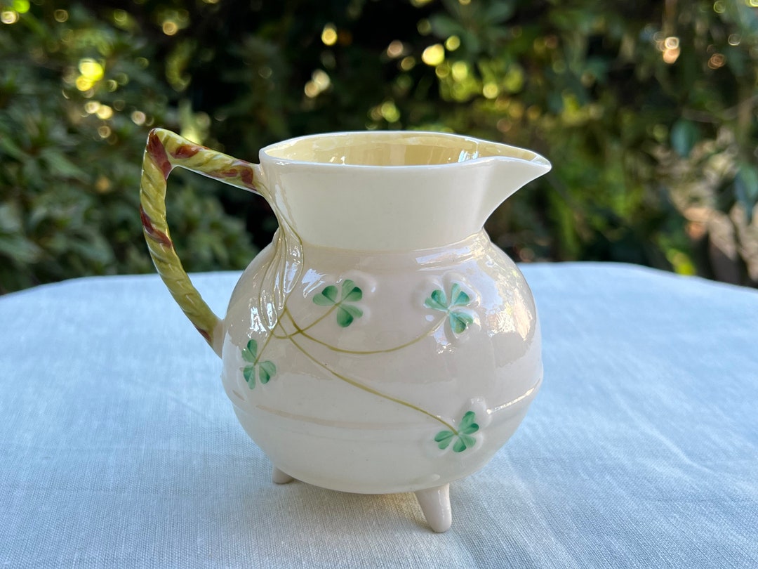 Rare Vintage Footed Belleek Shamrock Creamer, 1946-1955 - Etsy