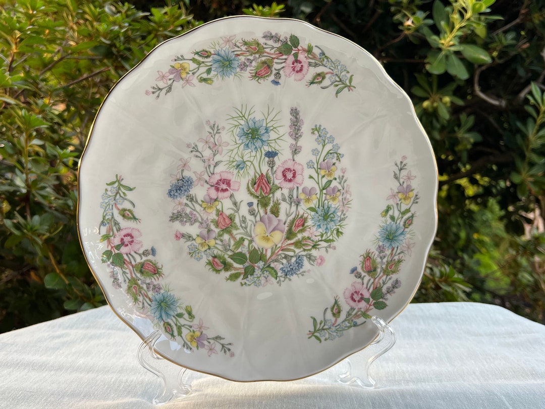 Vintage Aynsley Cake Plate, Wild Tudor - Etsy