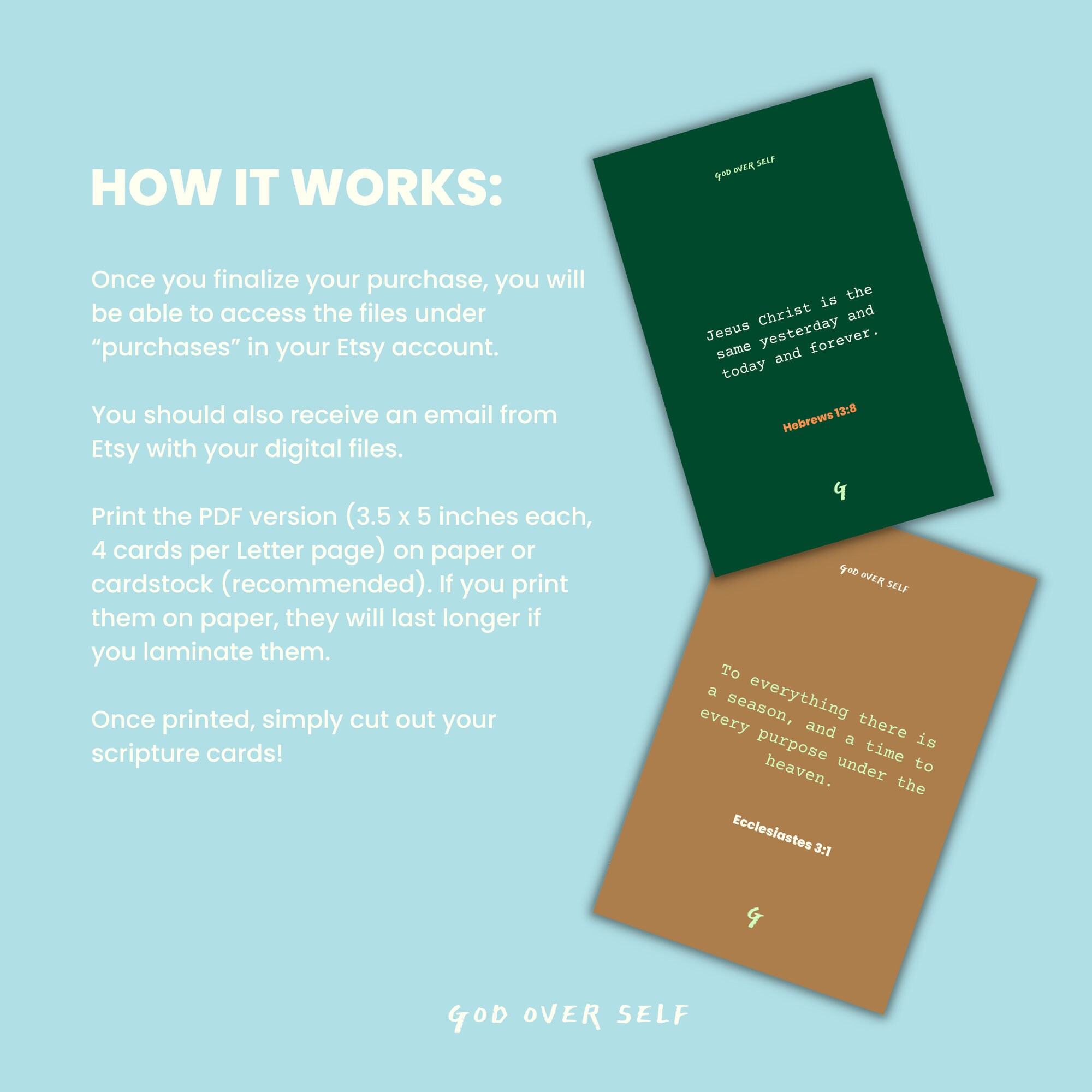 40 Bible Affirmation Cards | Christian Affirmations | Printable ...