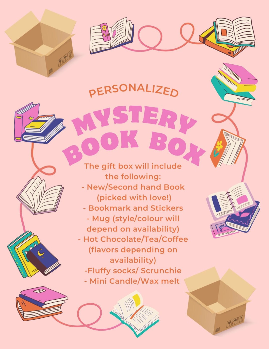 Personalized Book Box | Blind Date With a Book | Book Lover Gift | Book ...