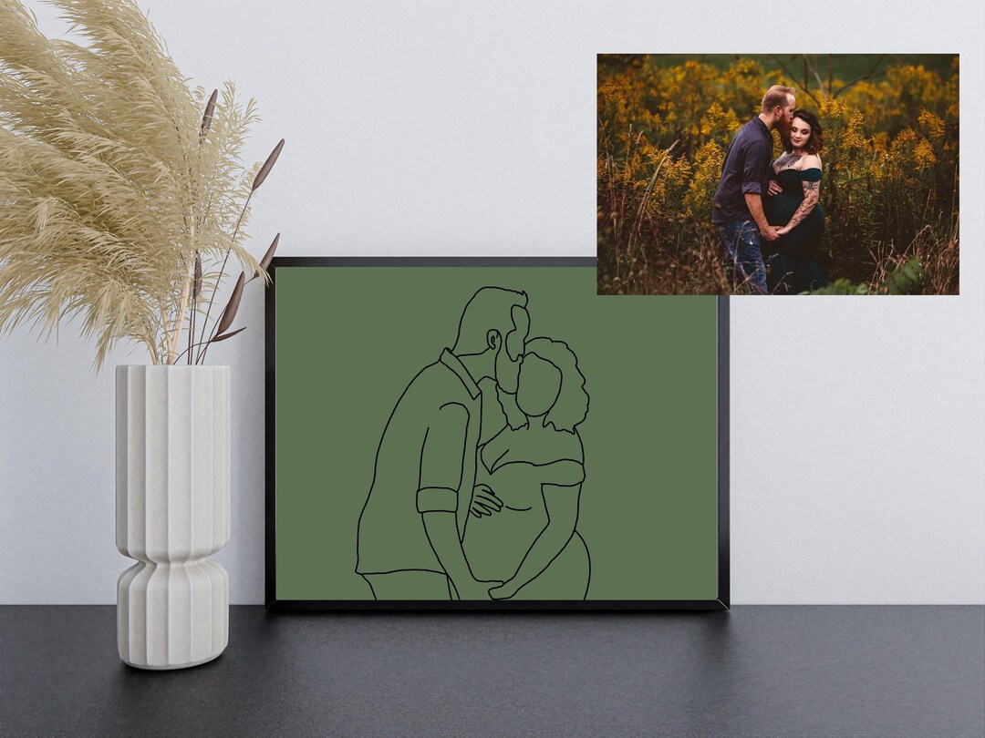 Digital Custom Line Art Portraits- *digital Print or 8.5"x11" Print ...