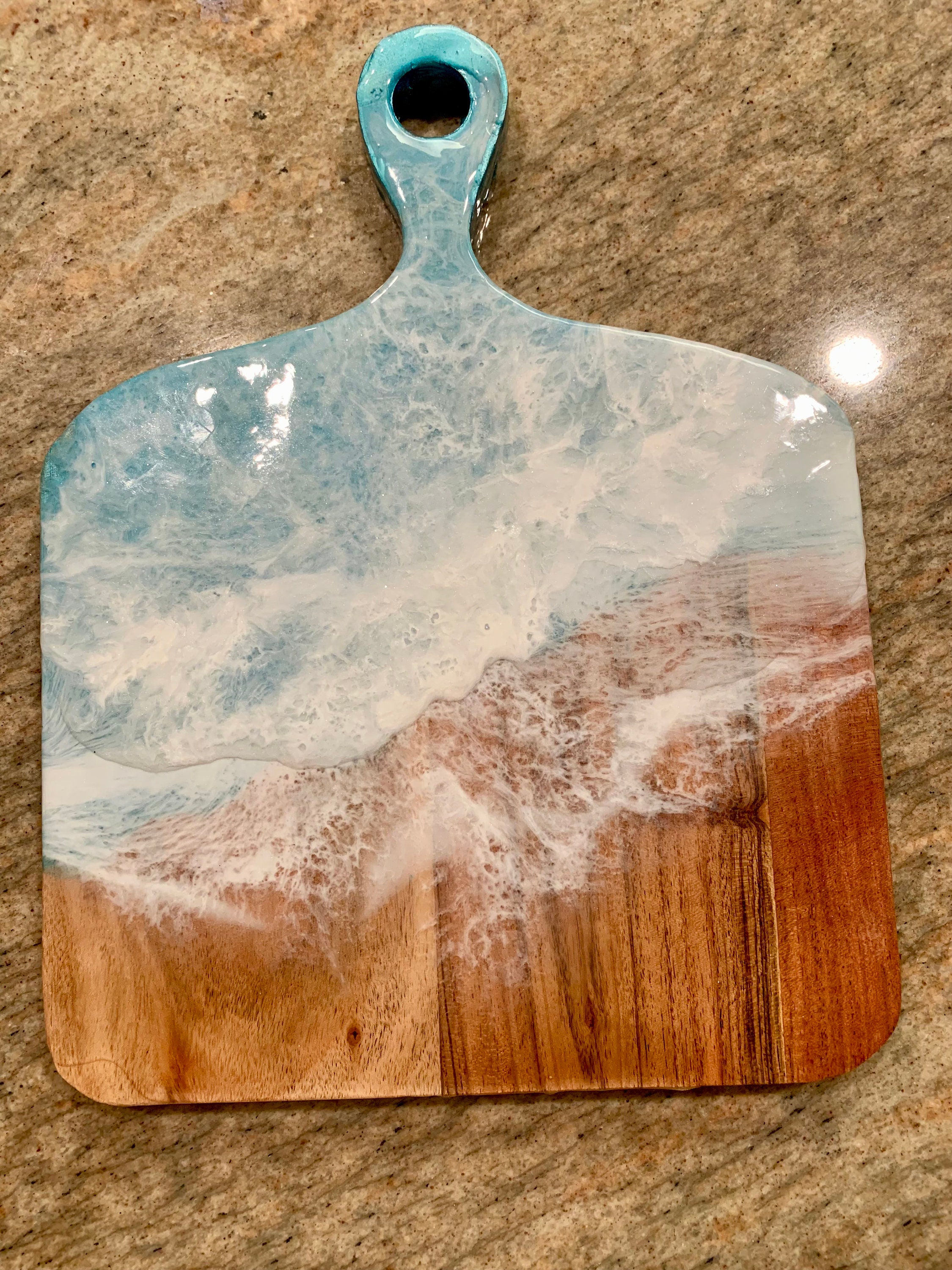 Medium Sized Square Ocean Wave Charcuterie Board. - Etsy