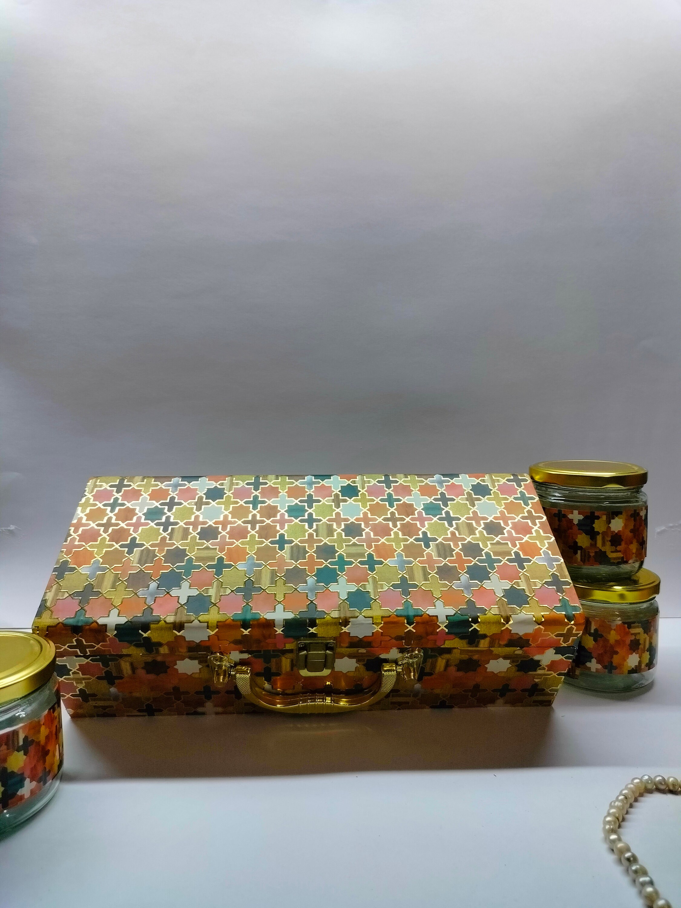 Designer Box With 3 Empty Jars Wedding Box Corporate Gift - Etsy