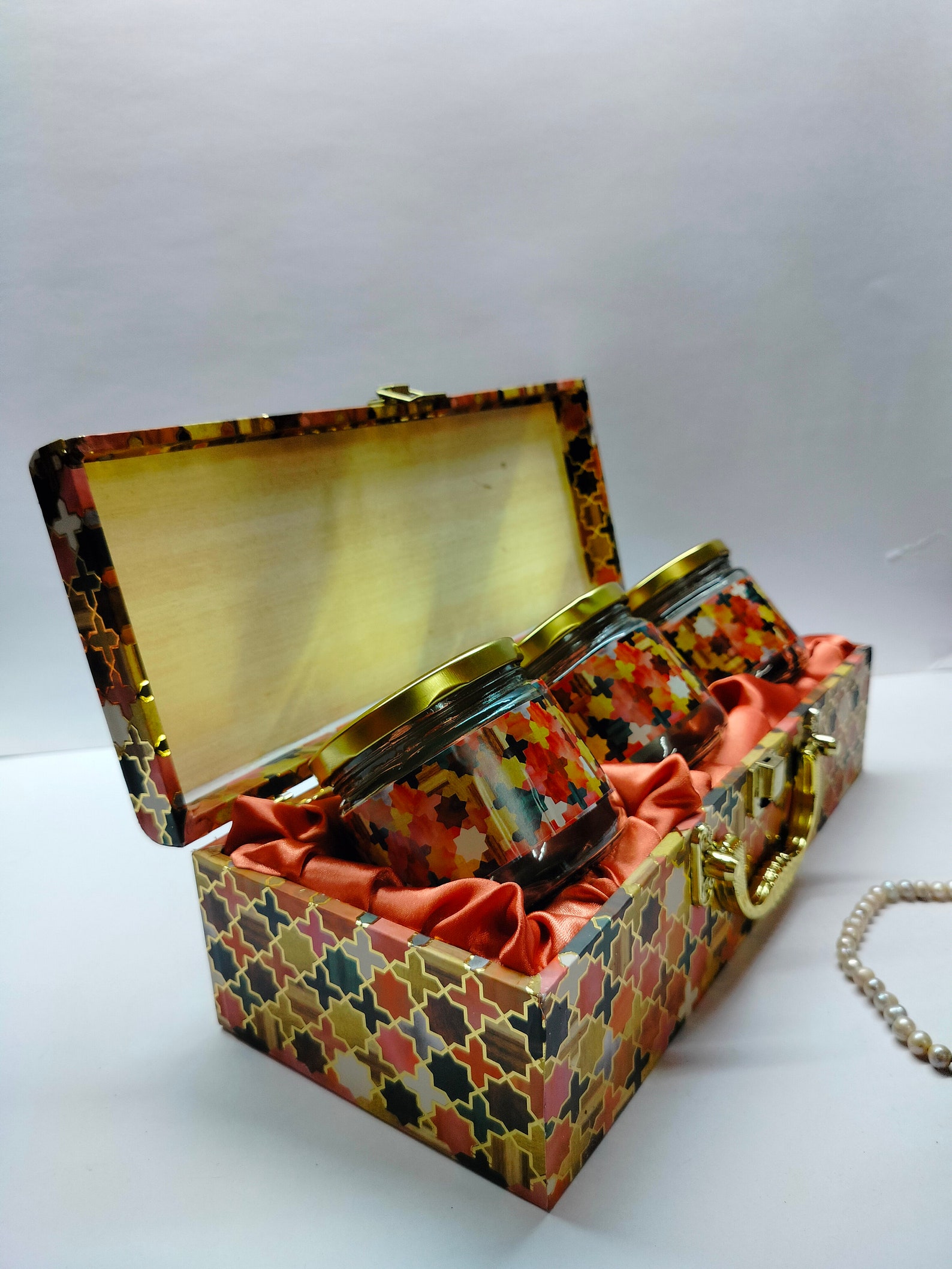 Designer Box With 3 Empty Jars Wedding Box Corporate Gift - Etsy