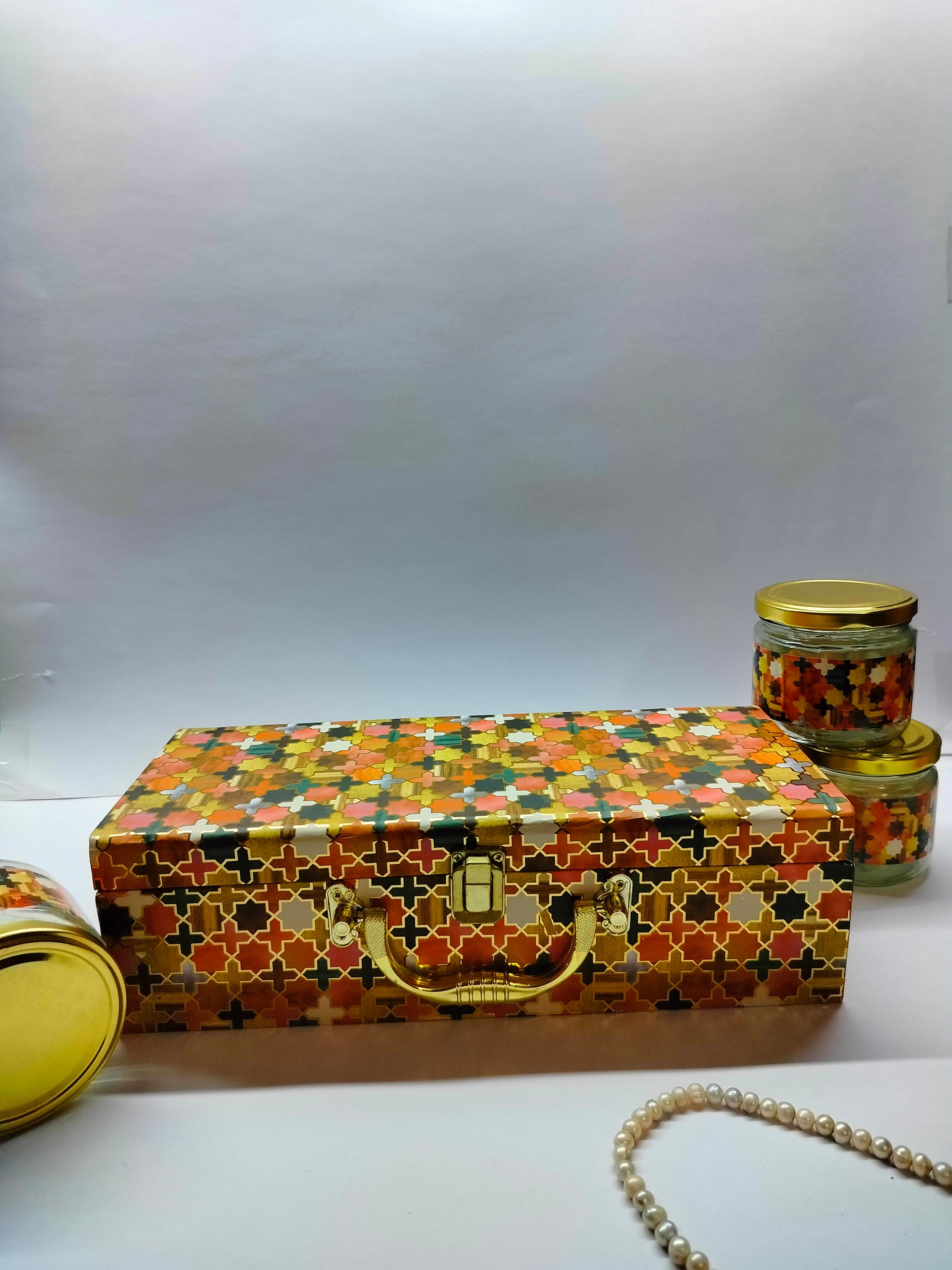 Designer Box With 3 Empty Jars Wedding Box Corporate Gift - Etsy