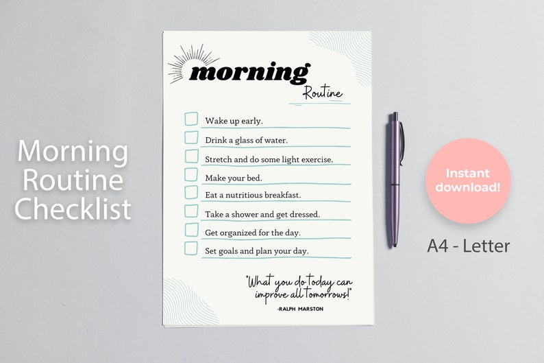 Morning Routine, Daily Check List, Routine Printables, Routine Chart ...