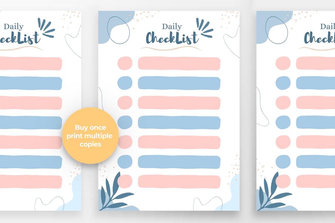 Printable Checklist, Ready for Printing, Pastel Aesthetic, to Do ...