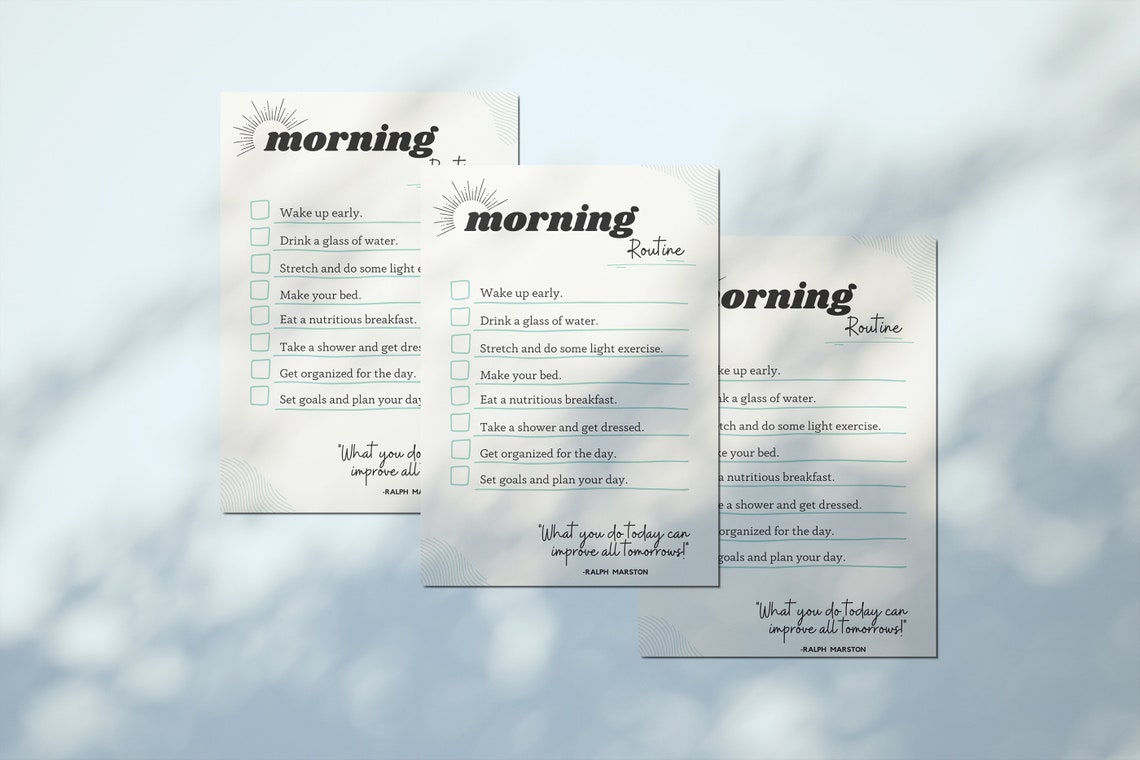 Morning Routine, Daily Check List, Routine Printables, Routine Chart ...