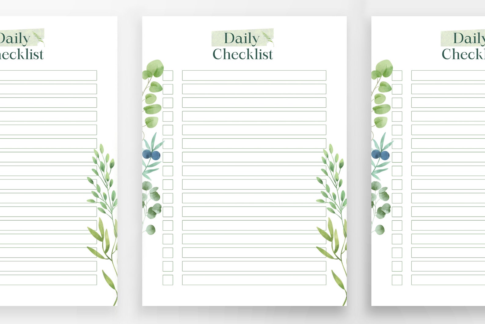 Daily Check List, Printable to Do List, Daily to Do List, Printable ...