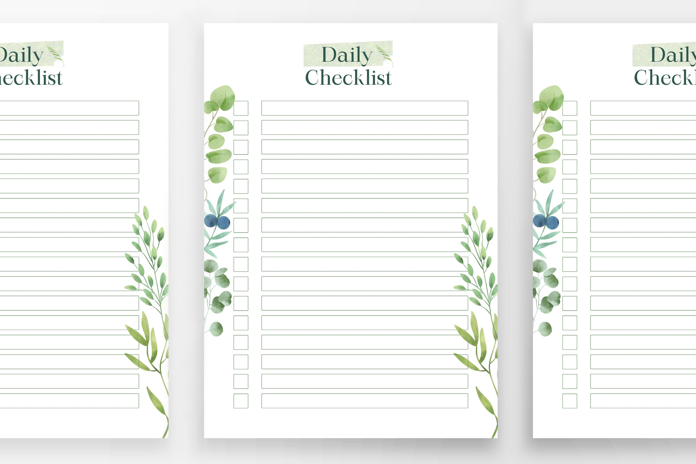 Daily Check List, Printable to Do List, Daily to Do List, Printable ...