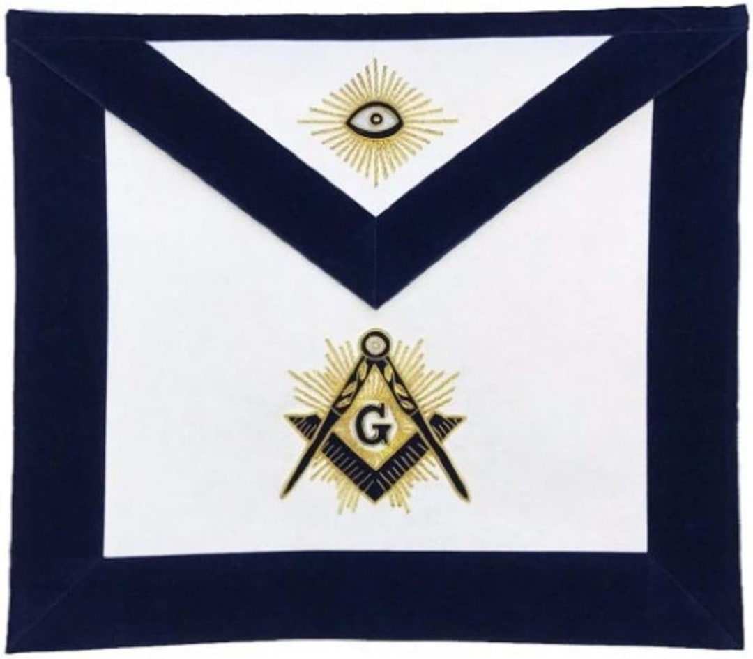 Masonic Master Mason Hand Embroided Apron With Square Compass With G ...