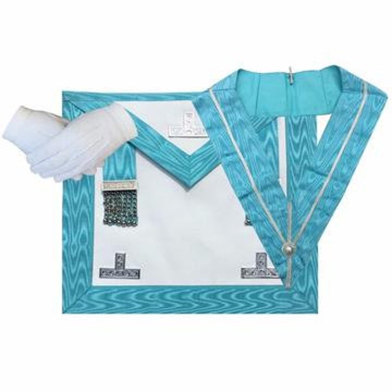 Masonic Regalia Worshipful Mason WM Apron, Past Master Collar & Glove ...