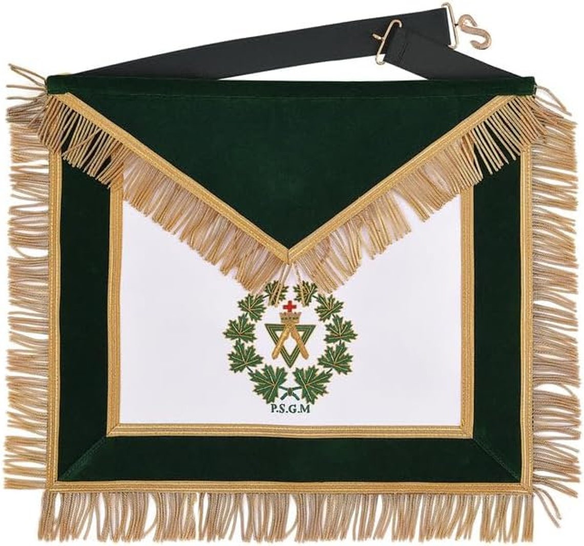 Past Sovereign Grand Master Allied Masonic Degrees Apron - Forest Green ...