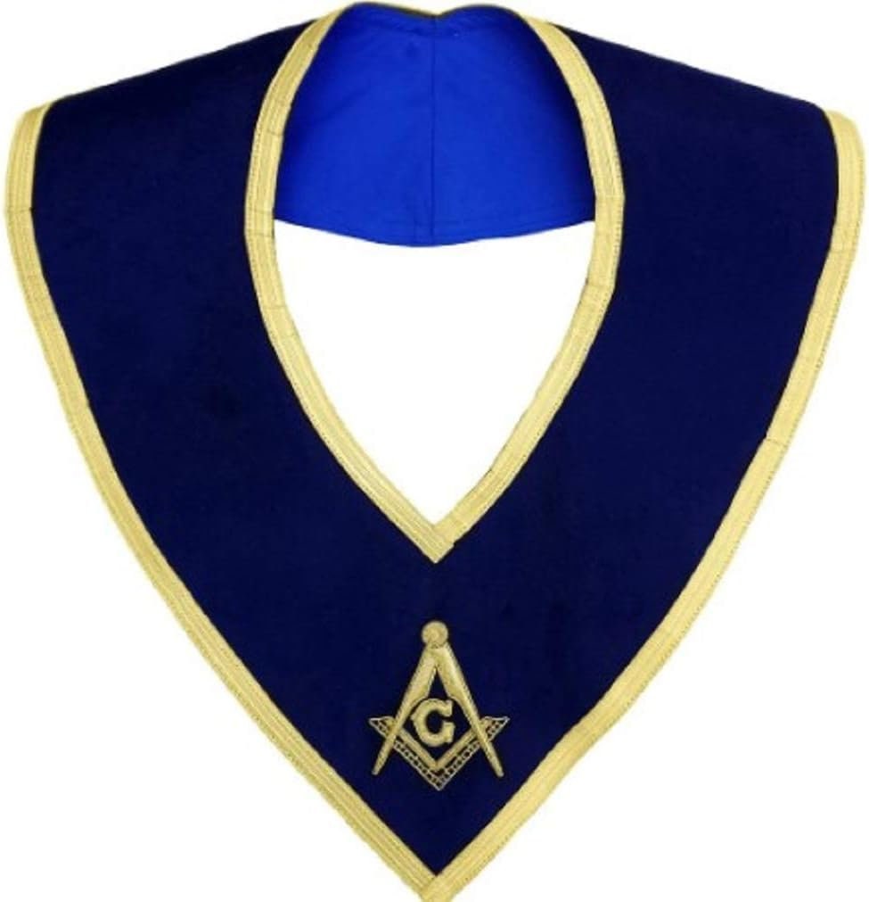 Masonic Master Mason Collar Gold on Blue Velvet Hand Embroidered - Etsy