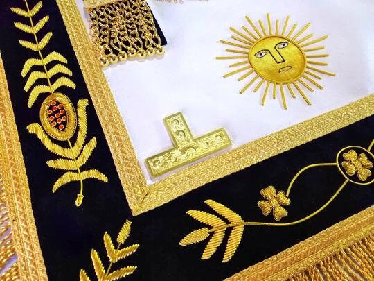Grand Master Sun Apron Bullion Hand Embroidered Vine Work - Etsy