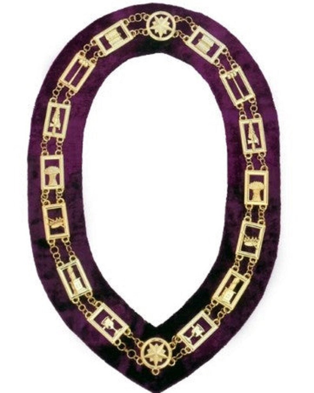 OES - Regalia Chain Collar - Gold on Purple + Free Case - Etsy