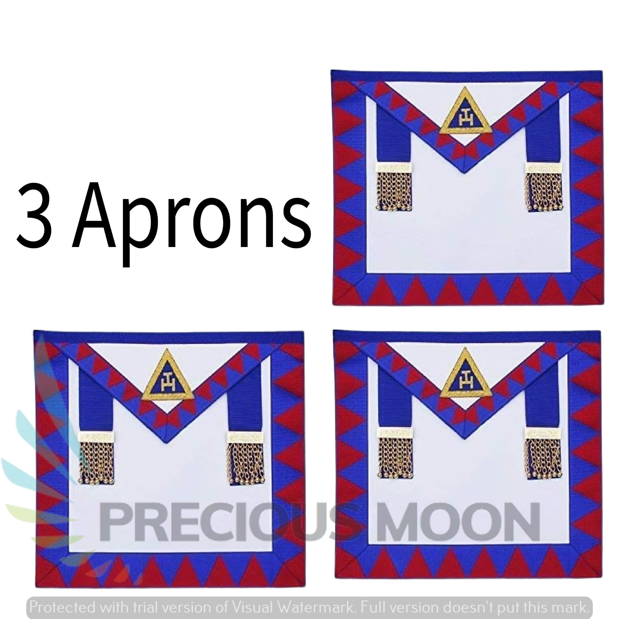 Masonic Royal Arch Provincial Apron Set of 3 | High Quality Aprons - Etsy