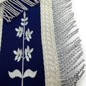 Masonic Blue Lodge G Master Mason Silver Machine Embroidery Freemasons ...