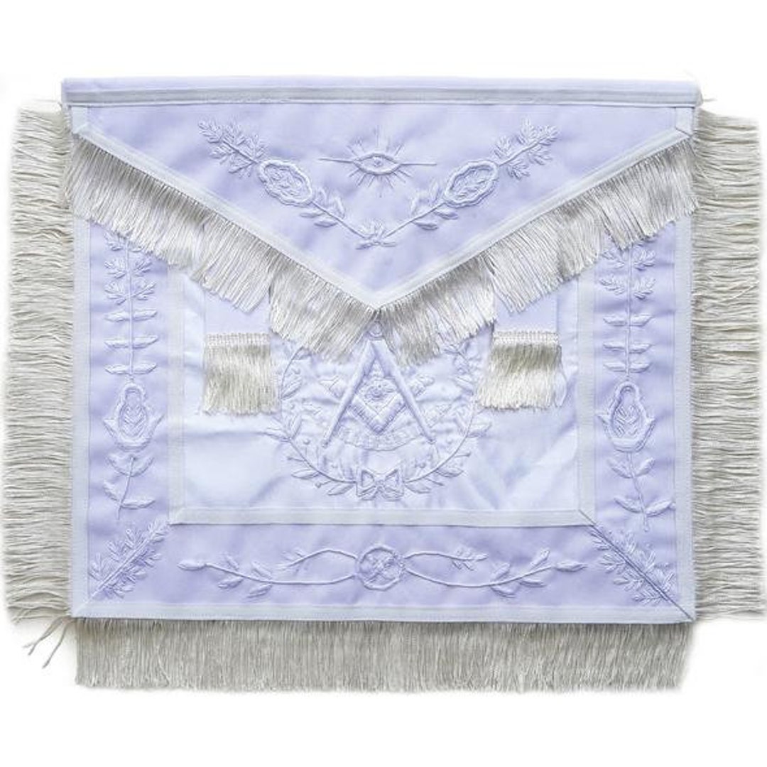 Masonic Past Master Apron All White With Fringe - Etsy