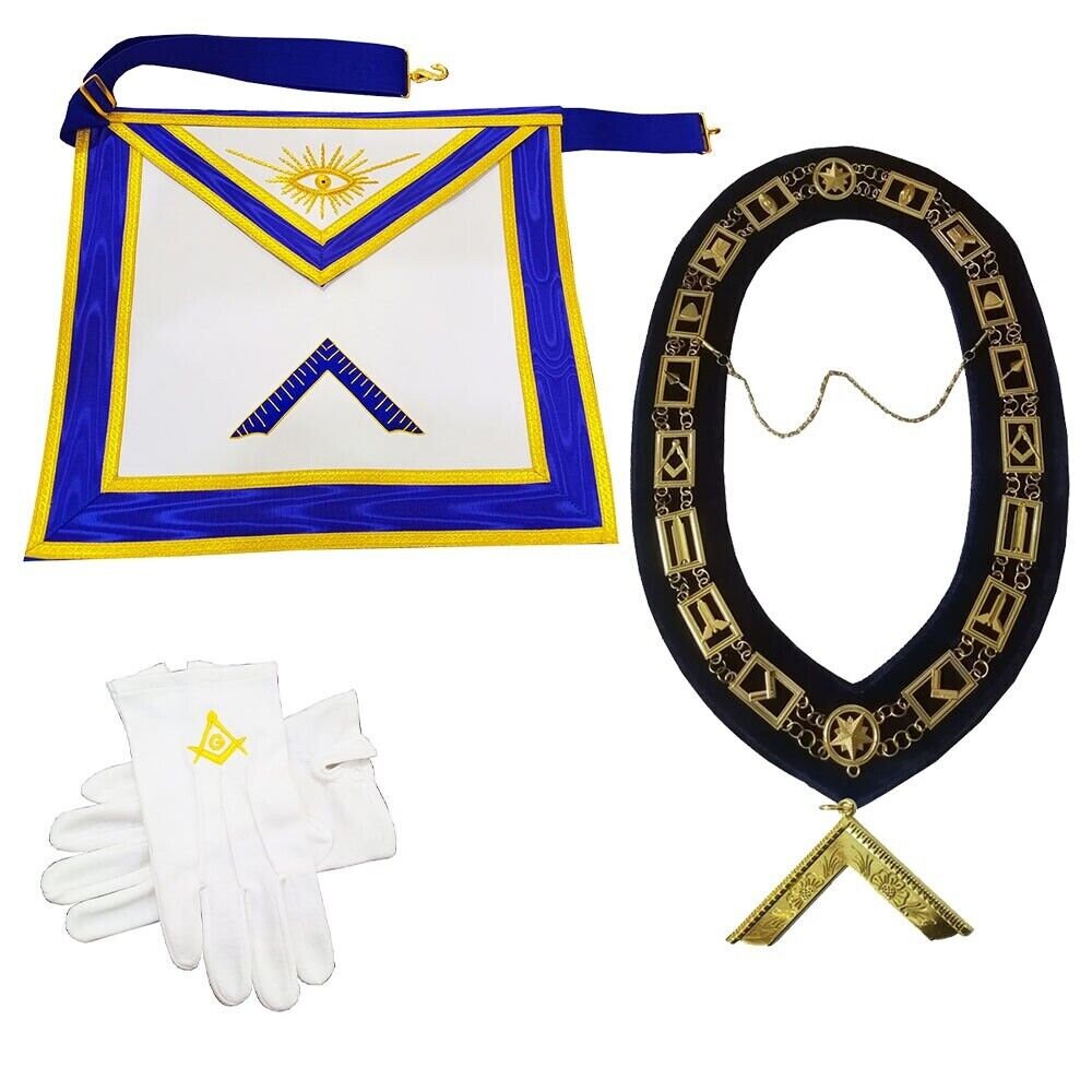 Masonic Regalia Blue Lodge Officers Aprons Chain Collars - Etsy