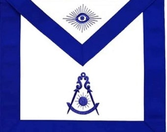 Masonic Blue Lodge Master Mason Apron Machine Embroidery With - Etsy