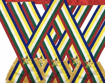 Masonic Order Eastern Star Sash, OES SASHES, MASONIC Sashes, 5 Pieces ...
