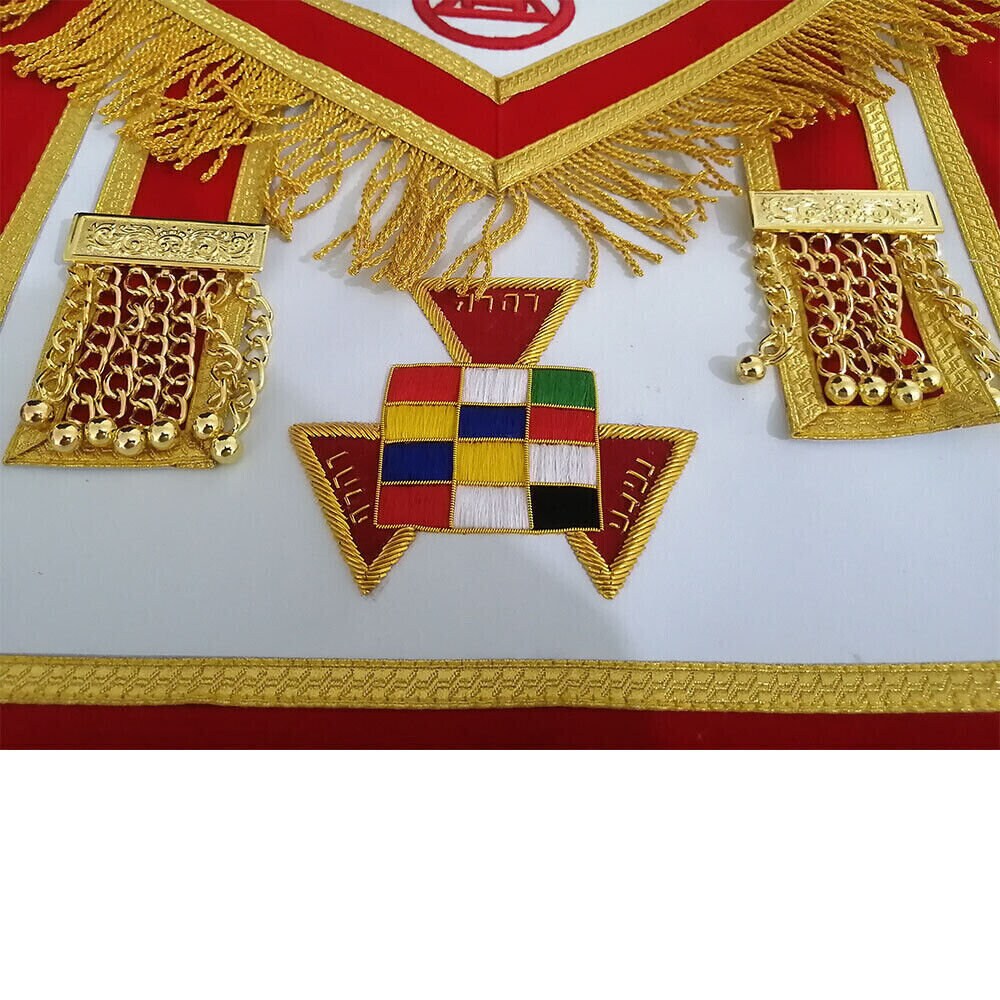 Masonic Regalia Royal Arch Apron Set High Priest Full Embroidered Apron ...