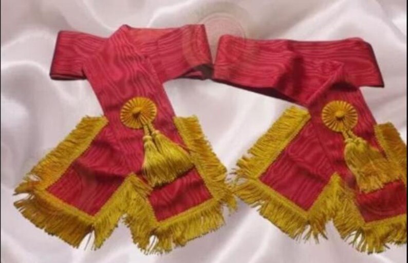 Masonic Order Eastern Star Sash, OES Sashes, OES Amaranth SASH, Set of ...