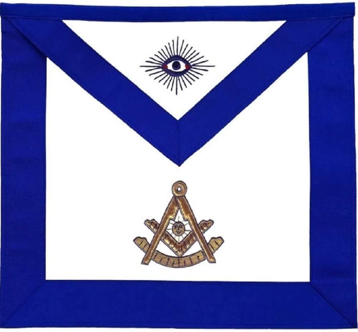 Blue Lodge Past Master Apron Golden Bullion Hand Embroidered - Etsy