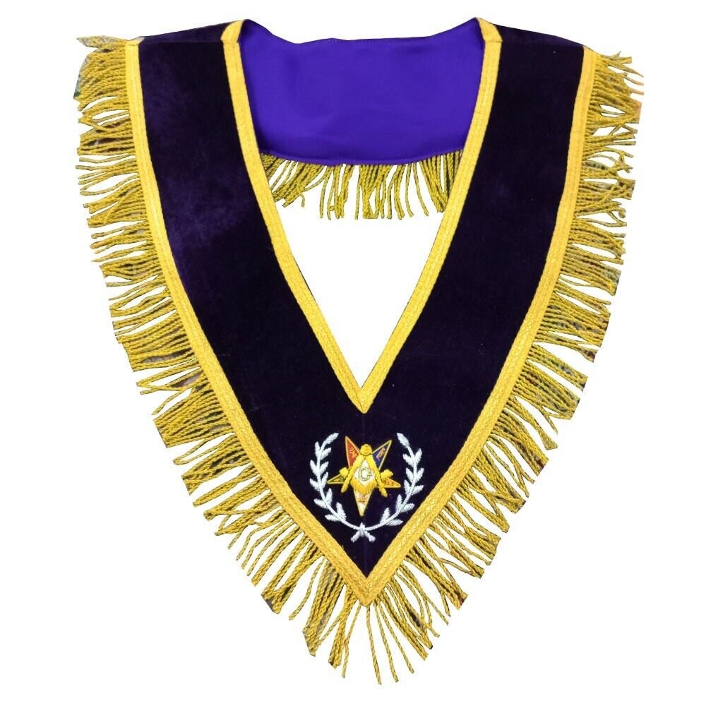 Masonic Regalia Grand Patron Officer Apron Collar Cuffs One Set Hand ...