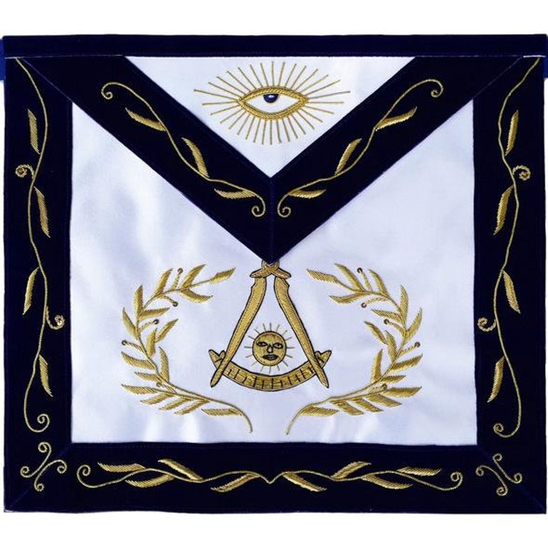 Masonic Blue Lodge Past Master Apron Bullion Hand Embroidered - Etsy